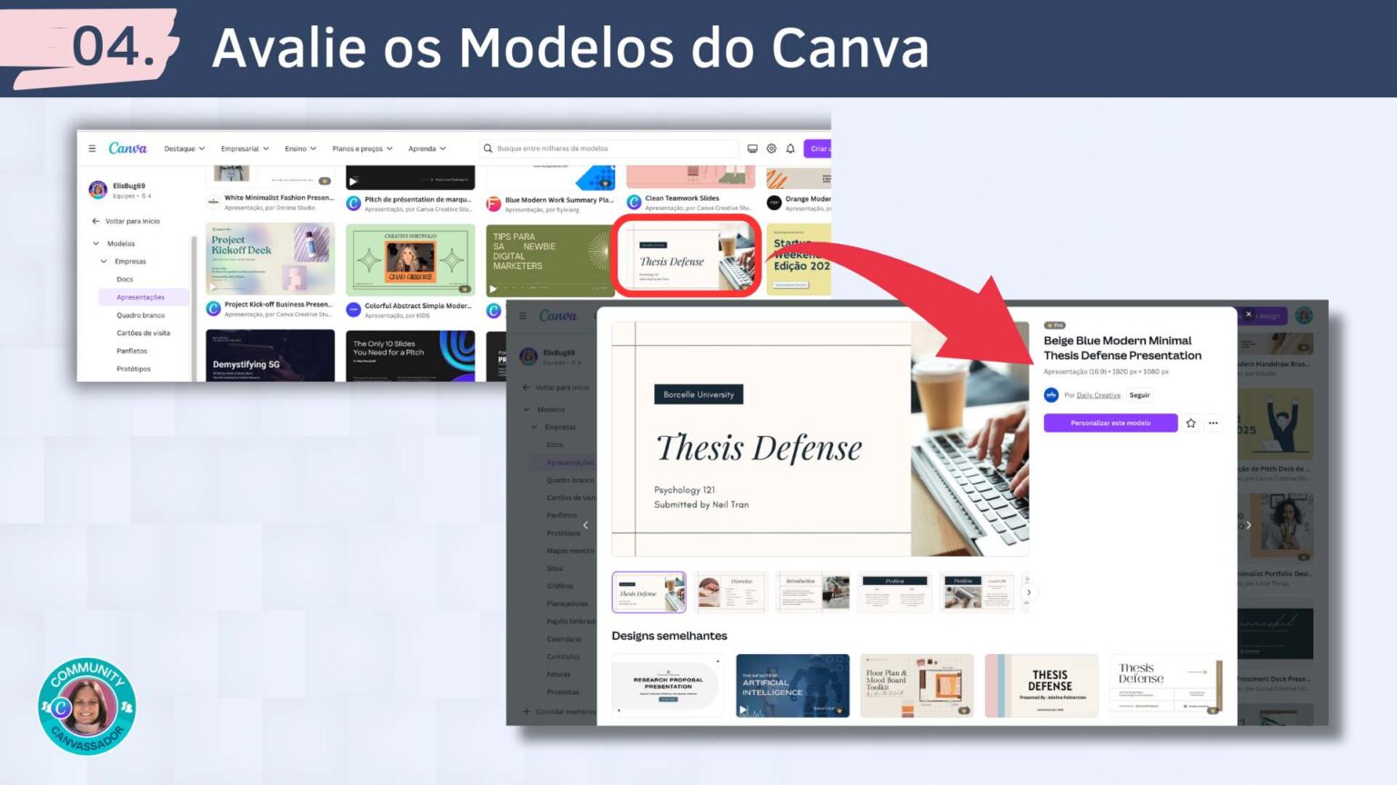 Como Encontrar e Seguir os Melhores Criadores de Modelos no Canva