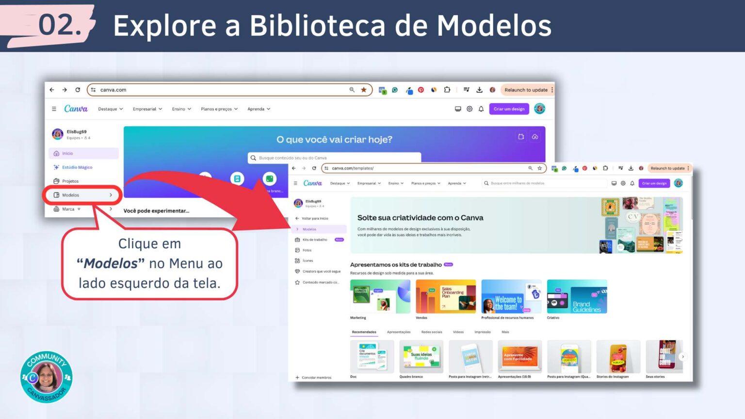 Como Encontrar e Seguir os Melhores Criadores de Modelos no Canva