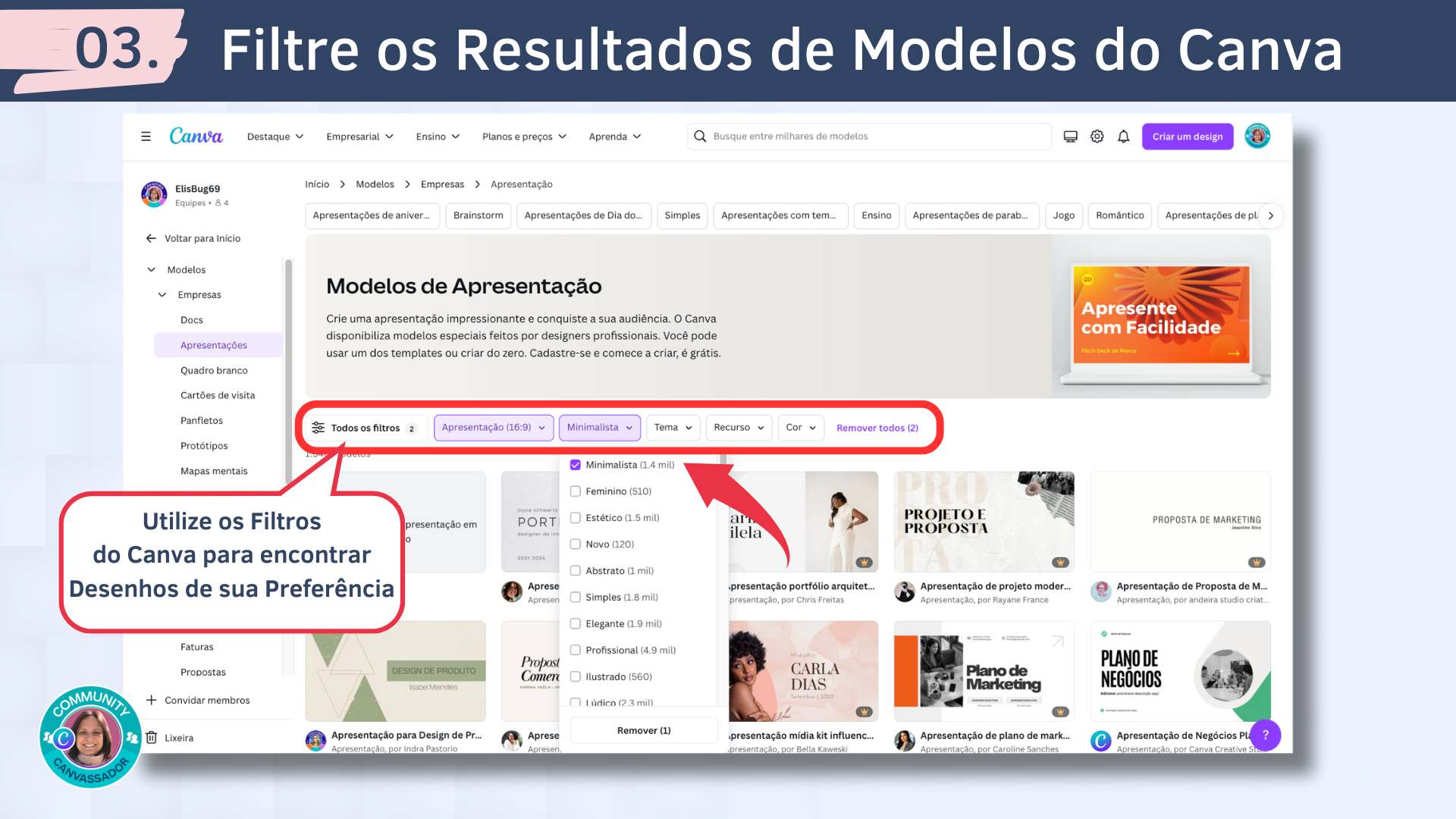 Como Encontrar e Seguir os Melhores Criadores de Modelos no Canva